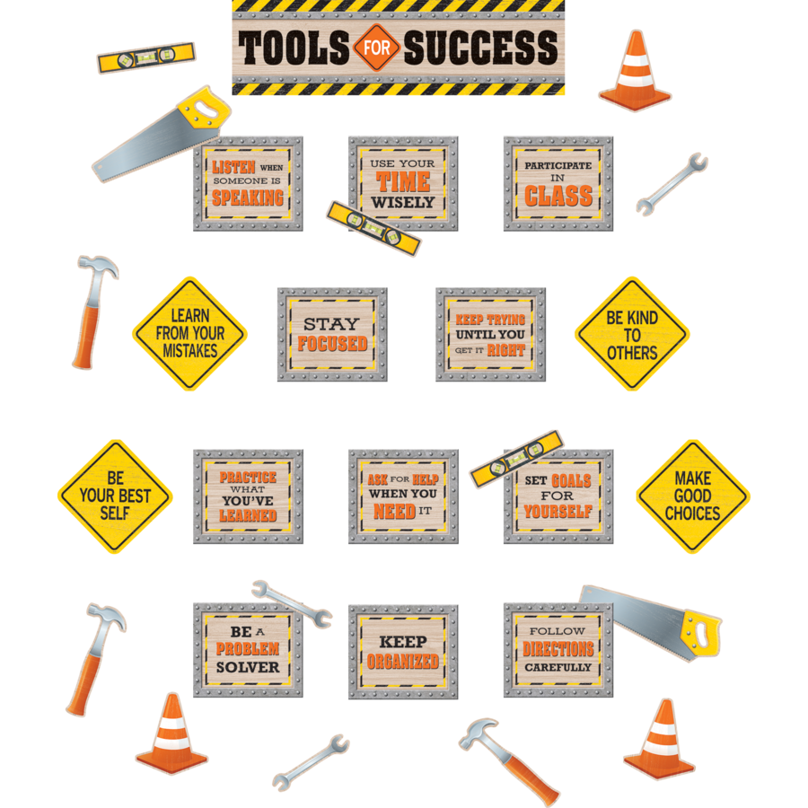 Under Construction Tools for Success Mini Bulletin Board - TCR8744 ...