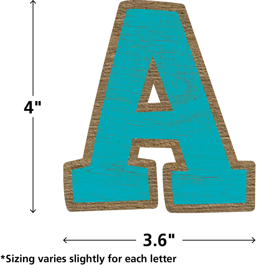 Painted Wood Bold Block 4" Letters Combo Pack - TCR8820 | Teacher ...
