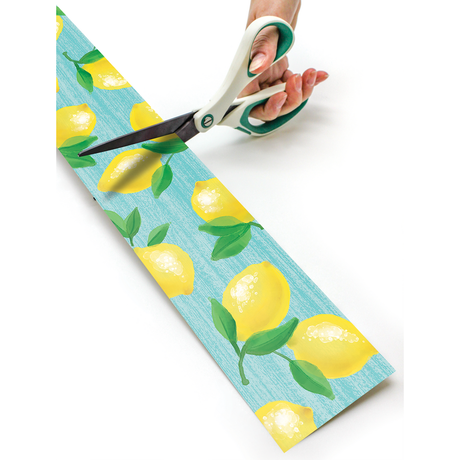 Lemon Zest Straight Rolled Border Trim - TCR8920 | Teacher Created ...