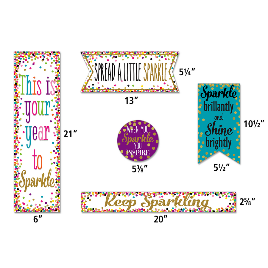 Confetti Sparkle and Shine Mini Bulletin Board - TCR8962 | Teacher ...