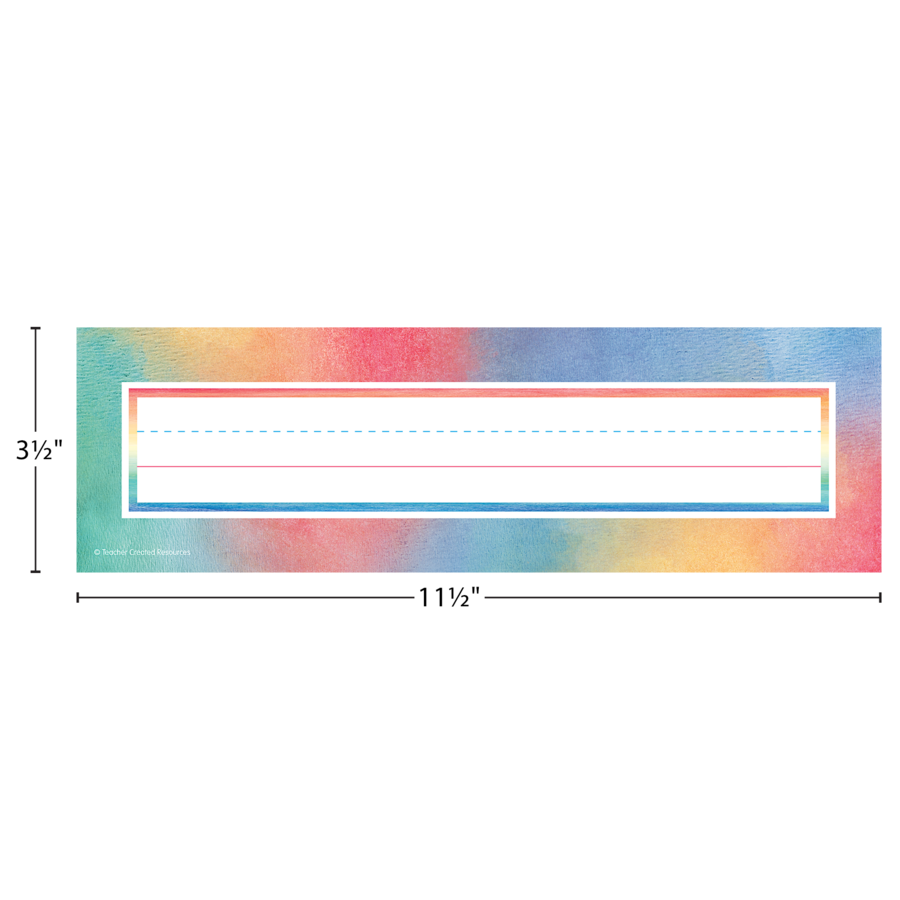 Watercolor Flat Name Plates - TCR8969 | Teacher Created Resources