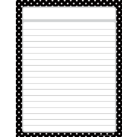 Black Polka Dots Lined Chart - TCR7677 | Teacher Created Resources