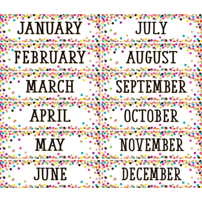 Confetti Monthly Headliners - TCR8803 | Teacher Created Resources