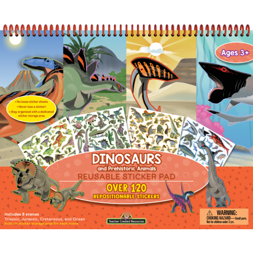 Dinosaurs and Prehistoric Animals Reusable Sticker Pad - TCR20116 ...