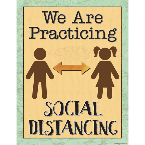Travel the Map We are Practicing Social Distancing Chart - TCR7502 ...