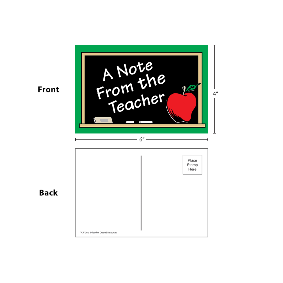A Note From the Teacher Postcards - TCR1202 | Teacher Created Resources
