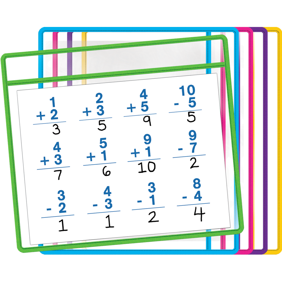 Dry Erase Pockets (5 Colors) - TCR20751 | Teacher Created Resources