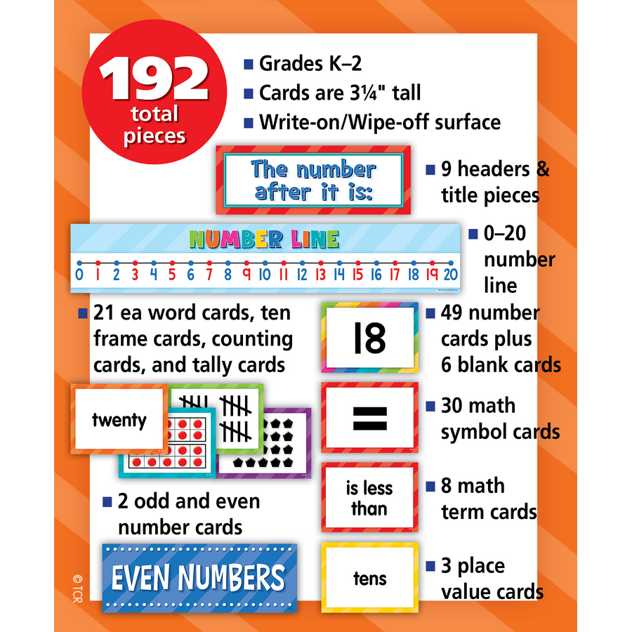 Numbers, Counting & More 0-20 Pocket Chart Cards - TCR20847 | Teacher ...