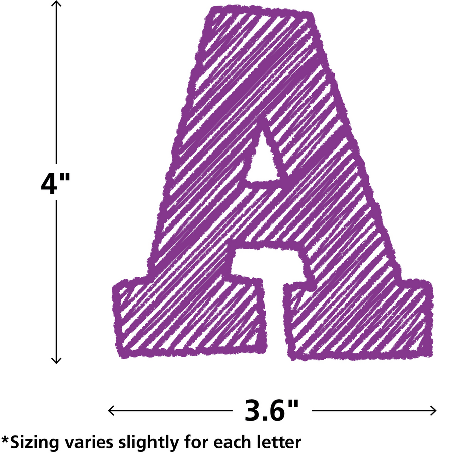 Scribble Bold Block 4" Letters Combo Pack - TCR2686 | Teacher Created ...