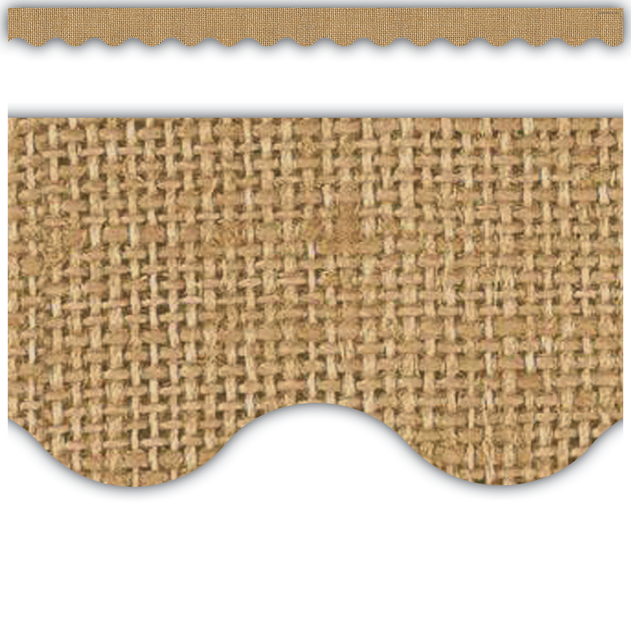 Burlap Scalloped Border Trim - TCR3552 | Teacher Created Resources