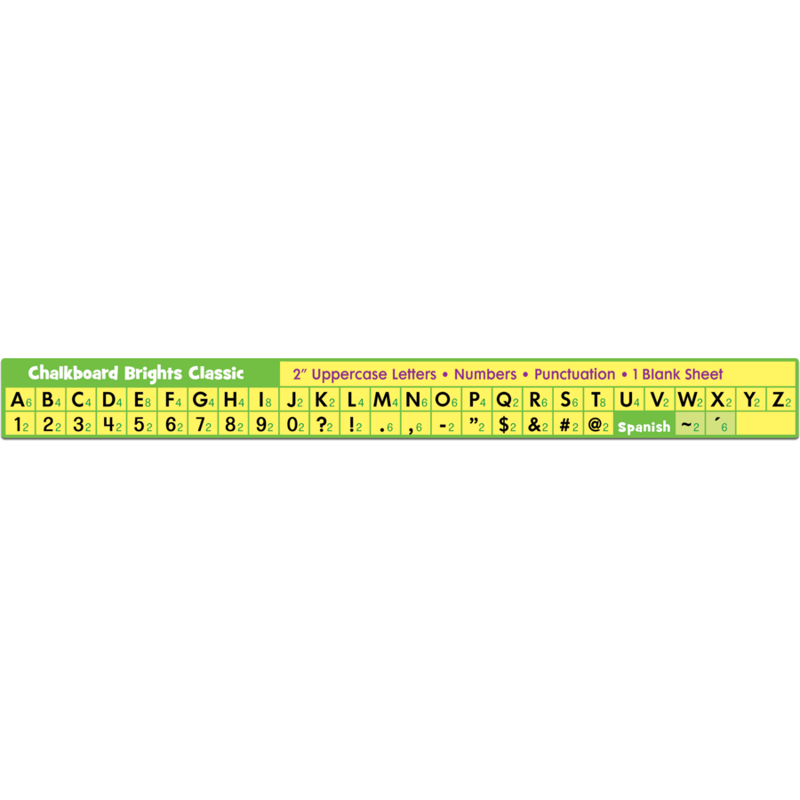 Chalkboard Brights Classic 2" Letters Uppercase Pack - TCR5814 ...
