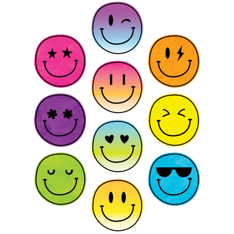 Brights 4Ever Smiley Faces Accents - TCR6932 | Teacher Created Resources