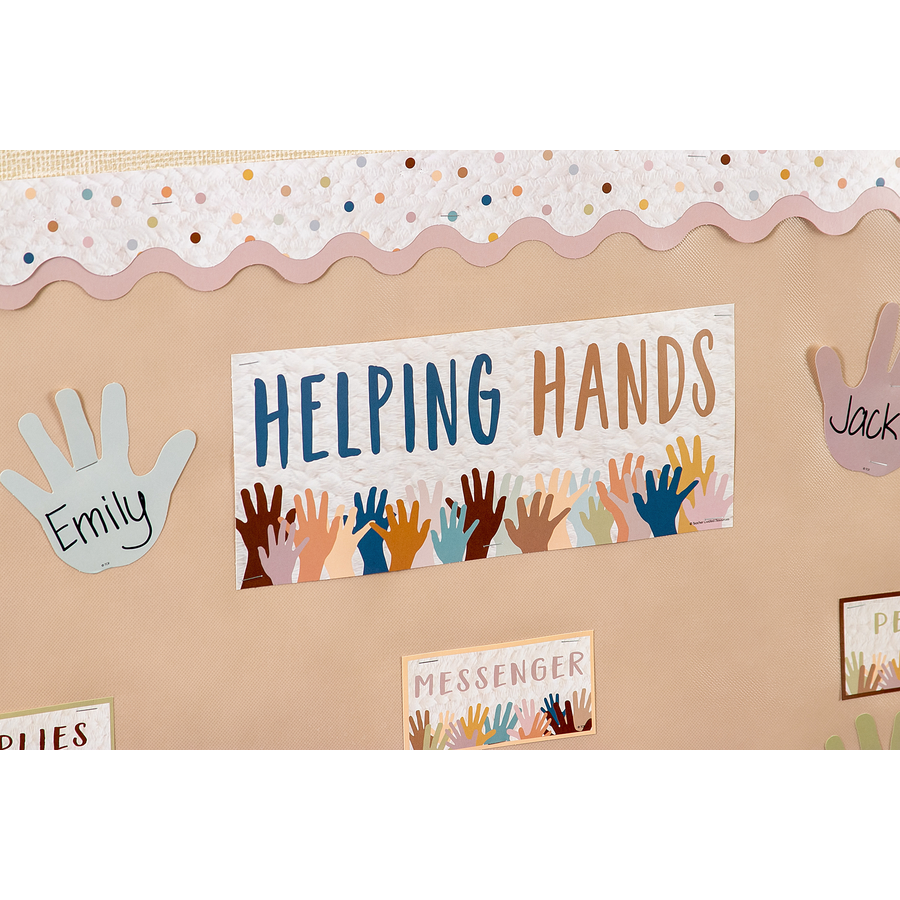 Everyone is Welcome Helping Hands Mini Bulletin Board - TCR7122 ...