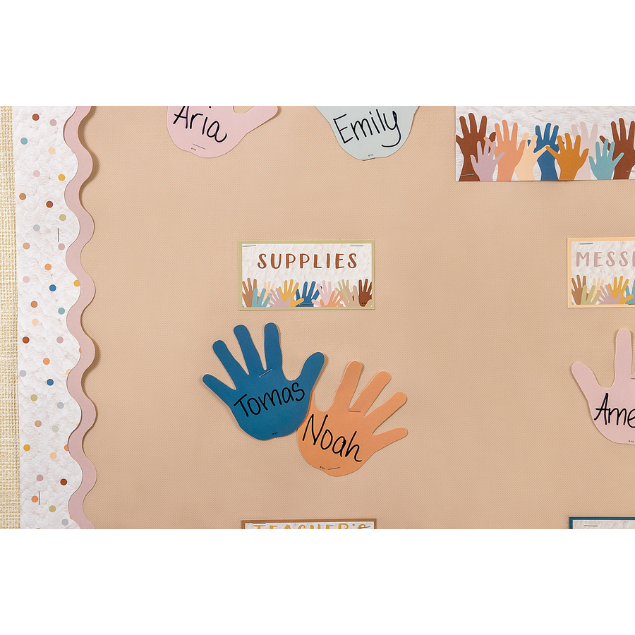 Everyone is Welcome Helping Hands Mini Bulletin Board - TCR7122 ...