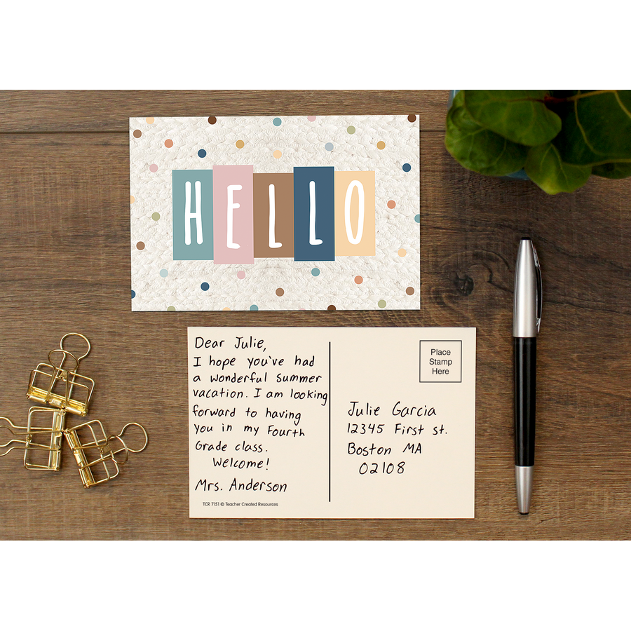 Everyone is Welcome Hello Postcards - TCR7151 | Teacher Created Resources