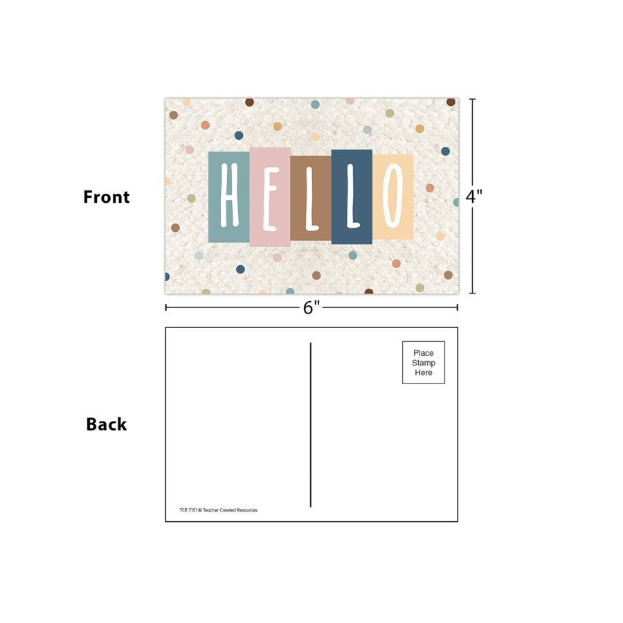 Everyone is Welcome Hello Postcards - TCR7151 | Teacher Created Resources