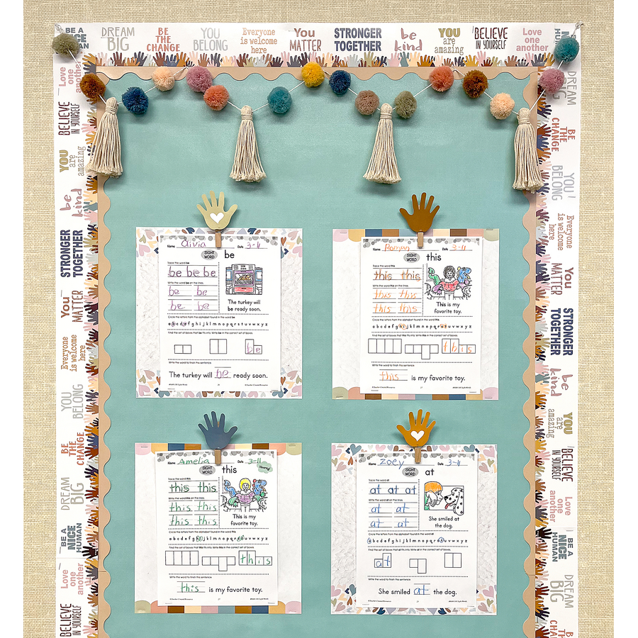 Everyone is Welcome Pom-Poms and Tassels Garland - TCR7157 | Teacher ...