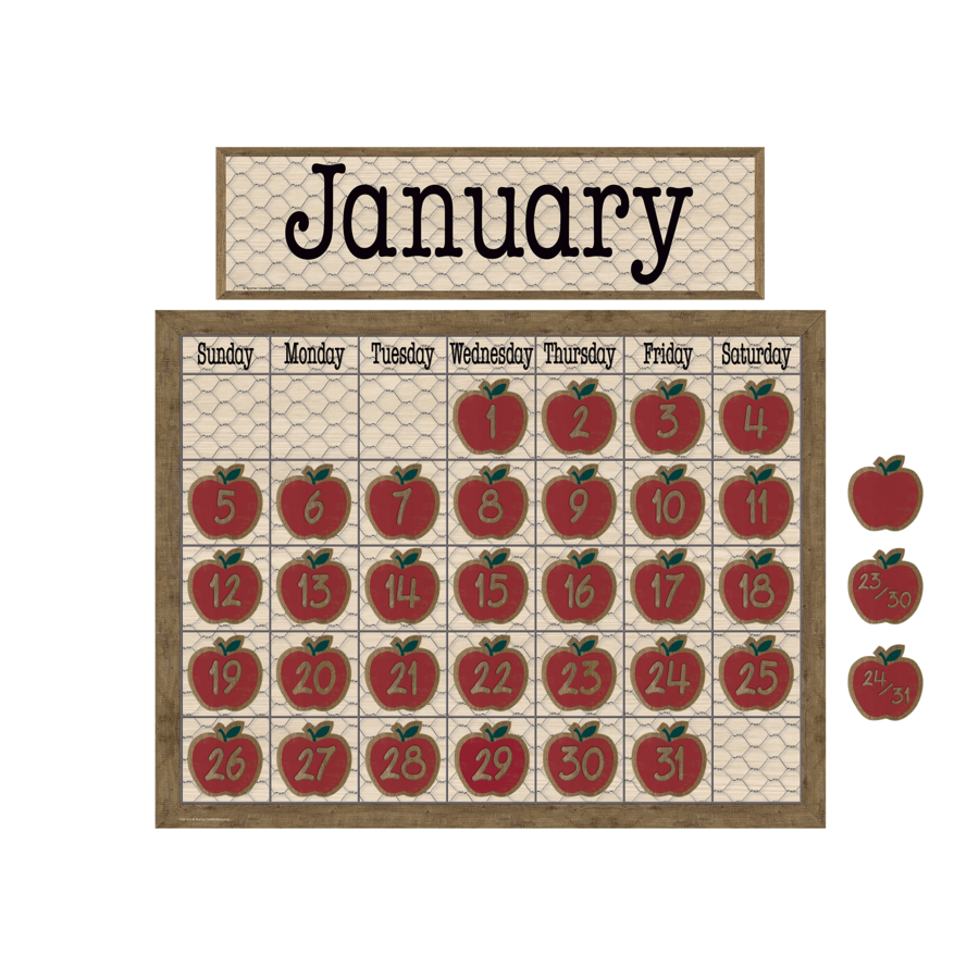 Home Sweet Classroom Apples Calendar Days - TCR8701 | Teacher Created ...