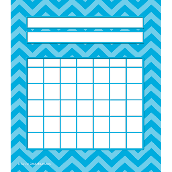 Aqua Chevron Incentive Charts - TCR5530 | Teacher Created Resources