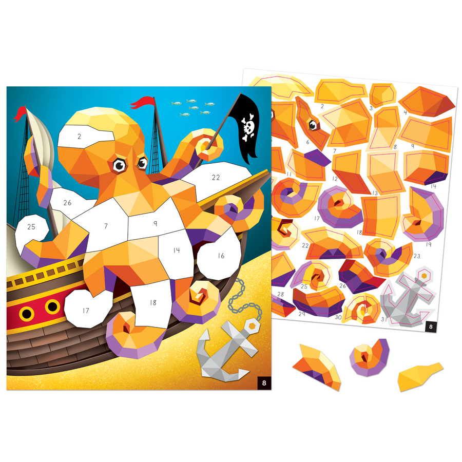 Ocean Life Modern Mosaics Stick to the Numbers - TCR10324 | Teacher ...