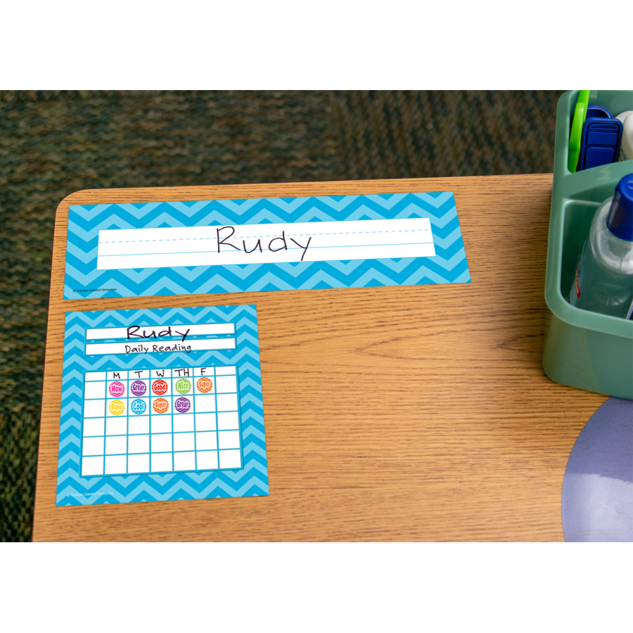 Aqua Chevron Incentive Charts - TCR5530 | Teacher Created Resources