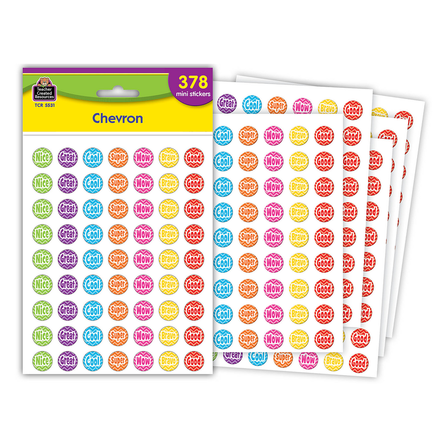 Chevron Mini Stickers - TCR5531 | Teacher Created Resources