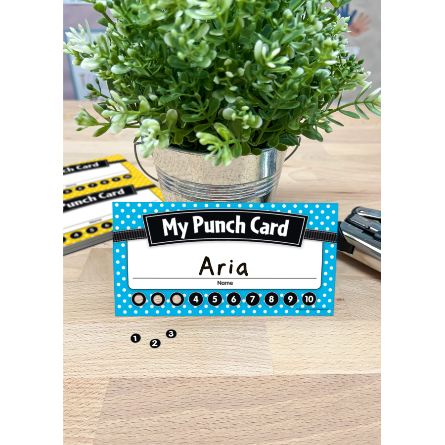 Polka Dots Punch Cards - TCR5608 | Teacher Created Resources