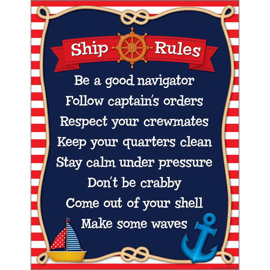 Nautical Ship Rules Chart - TCR7517 | Teacher Created Resources