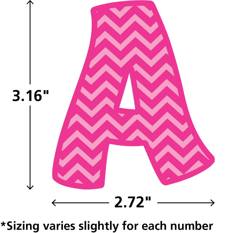 Chevron Funtastic Font 3" Magnetic Letters - TCR77213 | Teacher Created ...