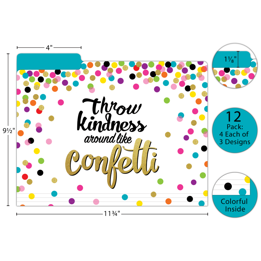 Confetti File Folders - TCR8536 | Teacher Created Resources