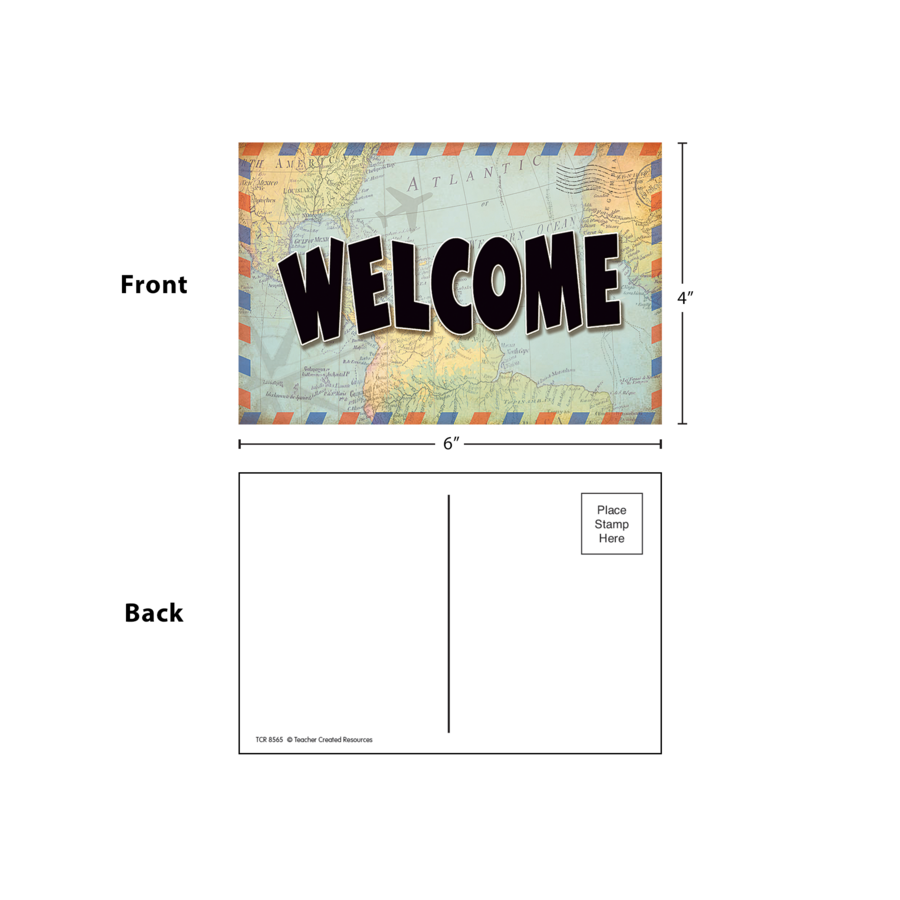 Travel the Map Welcome Postcards - TCR8565 | Teacher Created Resources