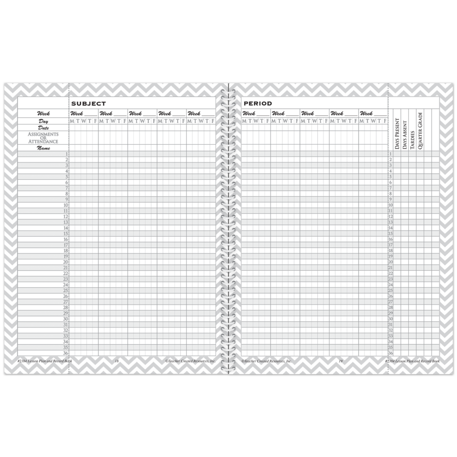 Lime Chevrons and Dots Lesson Plan & Record Book - TCR2384 | Teacher ...