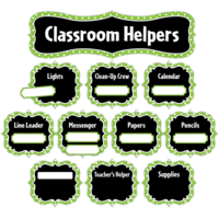 Lime Polka Dots Classroom Helpers Mini Bulletin Board - TCR5493 ...