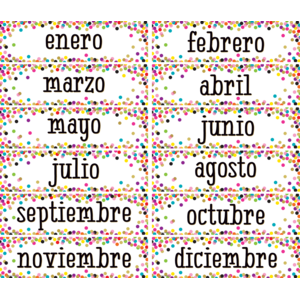 Confetti Spanish Monthly Headliners - TCR5325 | Teacher Created Resources