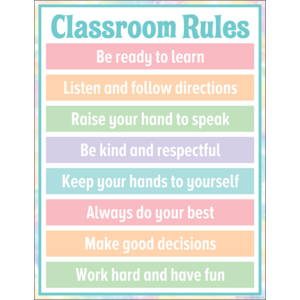 Pastel Pop Classroom Rules Chart - TCR7474 | Teacher Created Resources
