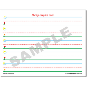 Smart Start K-1 Writing Paper: 40 Sheet Tablet - TCR76500 | Teacher ...