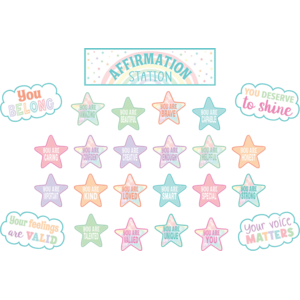 Pastel Pop Positive Affirmations Mini Bulletin Board - TCR8414 ...