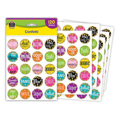 Confetti Stickers - TCR8191 | Teacher Created Resources