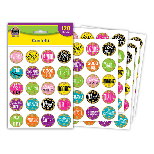 Confetti Stickers - TCR8191 | Teacher Created Resources