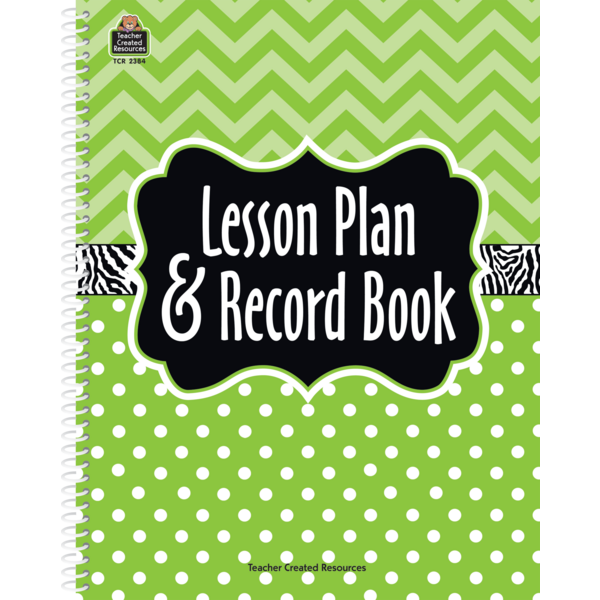 Lime Chevrons and Dots Lesson Plan & Record Book - TCR2384 | Teacher ...