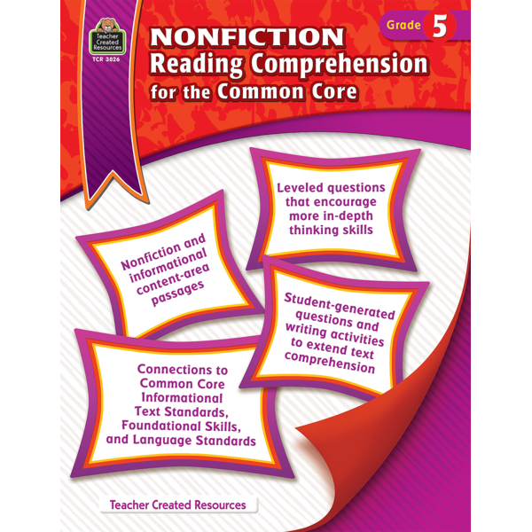 Nonfiction Reading Comprehension for the Common Core Grade 5 - TCR3826 ...