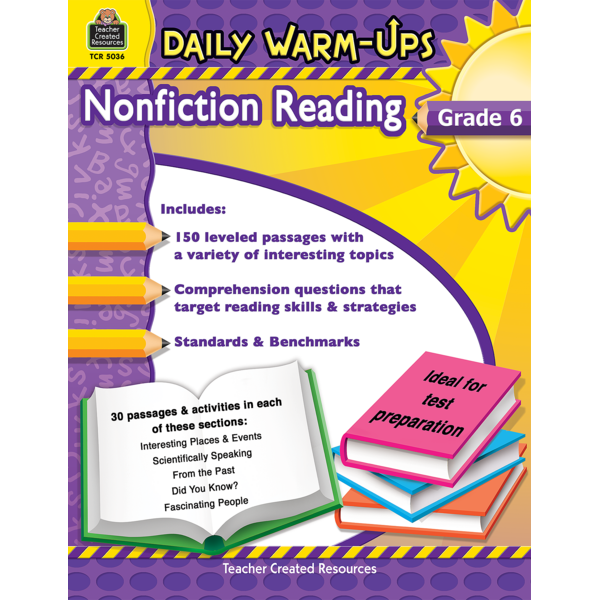 Daily Warm-Ups: Nonfiction Reading Grade 6 - TCR5036 | Teacher Created ...