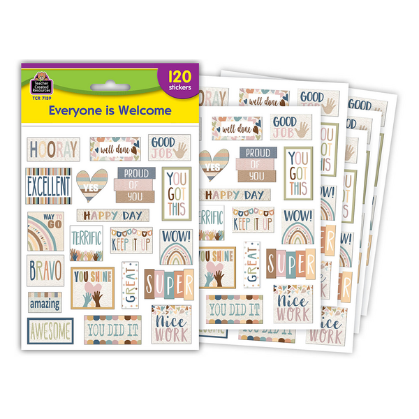Everyone is Welcome Stickers - TCR7139 | Teacher Created Resources