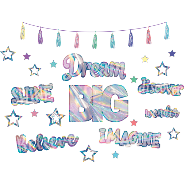 Iridescent Dream Big Bulletin Board Display - TCR8737 | Teacher Created ...