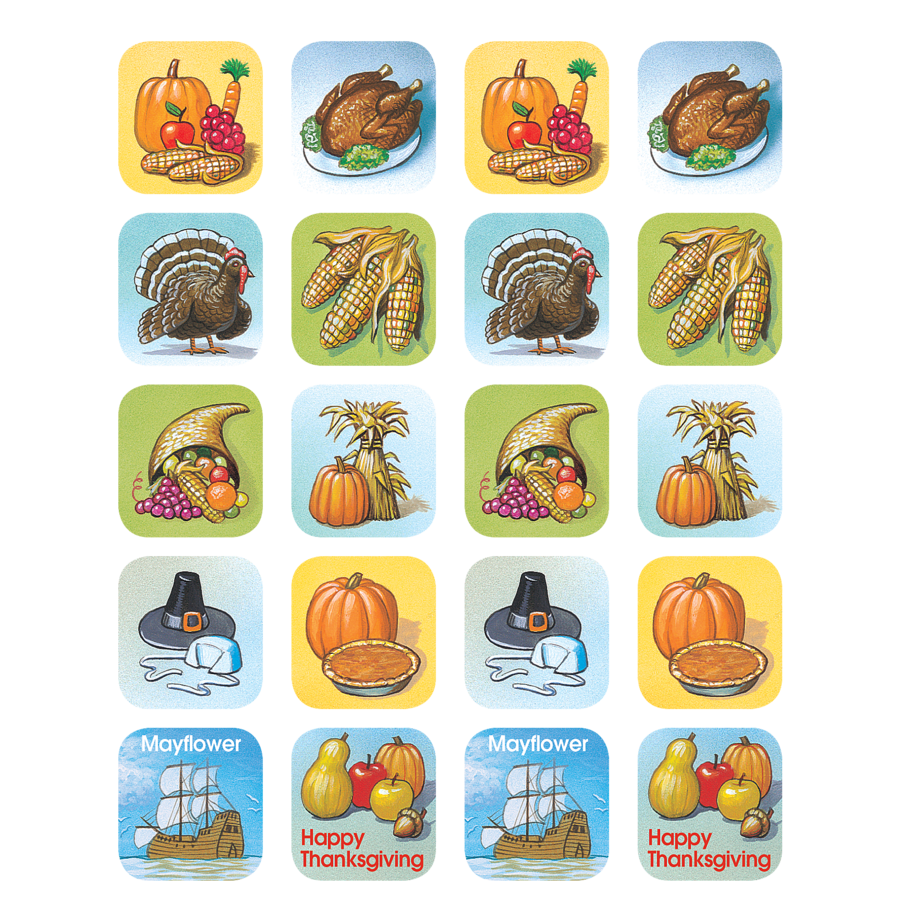 Thanksgiving Stickers - TCR1255 | Teacher Created Resources