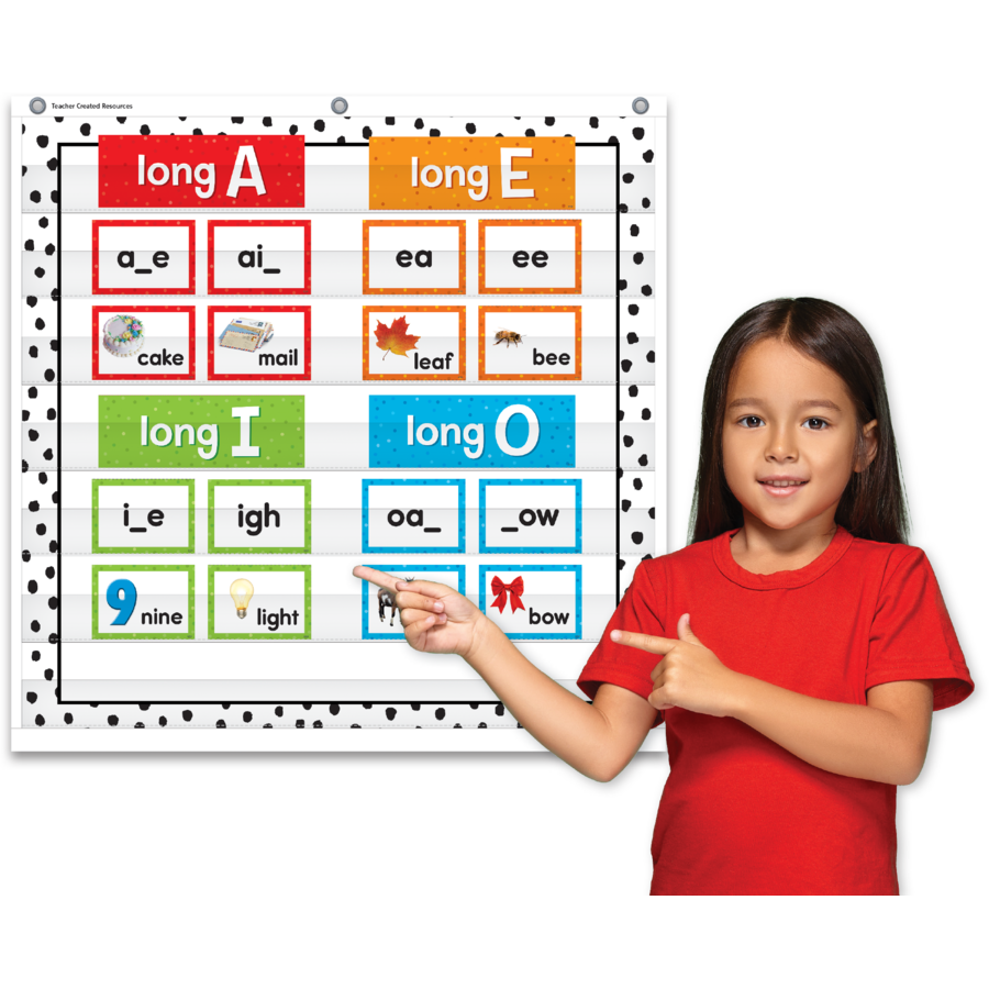 Black Painted Dots on White 7 Pocket Chart - TCR20103 | Teacher Created ... Black Painted Dots on White 7 Pocket Chart - TCR20103 | Teacher Created ...