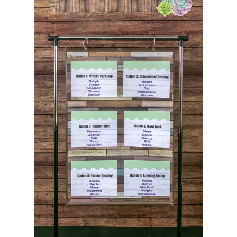 Reclaimed Wood Large 6 Pocket Chart - TCR20326 | Teacher Created Resources