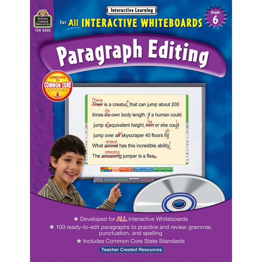 Interactive Learning: Paragraph Editing Grade 6 - TCR3420 | Teacher ...