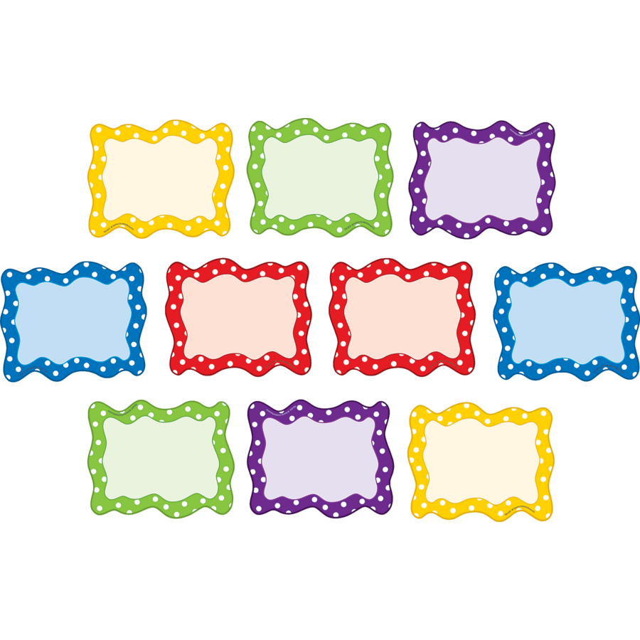 Polka Dots Blank Cards Accents - TCR4757 | Teacher Created Resources