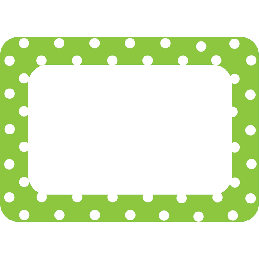 Lime Green Polka Dot Border